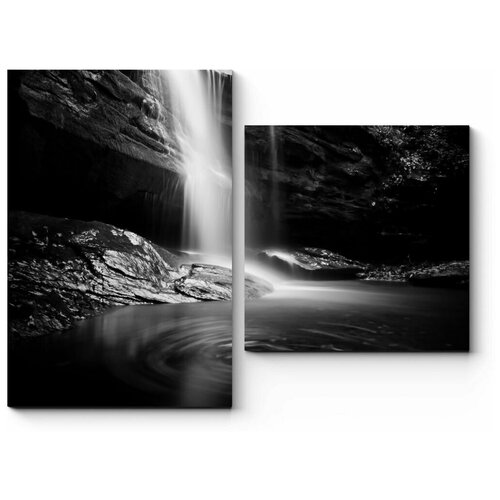 Модульная картина Черно-белый водопад60x45