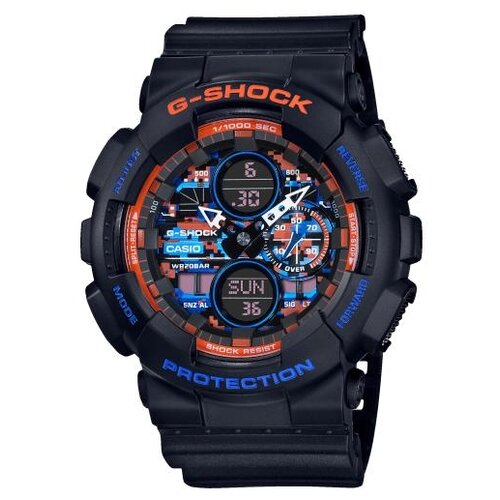Наручные часы CASIO G-Shock GA-140CT-1A, мультиколор, черный