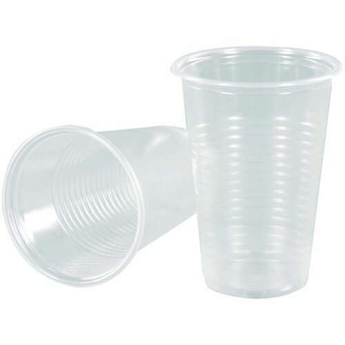 Одноразовые стаканы 500 шт, 200 мл пластиковые прозрачные холодное горячее
