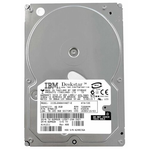 Жесткий диск Dell 07N8137 40Gb IDE 3,5"HDD