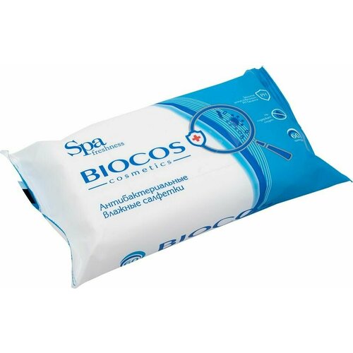 Салфетки влажные Biocos антибактериальные 60шт х 2шт