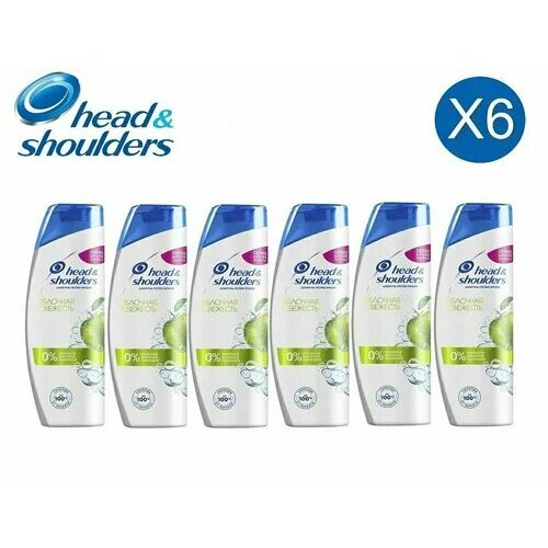 Head&Shoulders Шампунь от перхоти Яблочная свежесть 400мл 6 штук