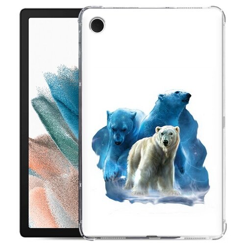Чехол задняя-панель-накладка-бампер MyPads полярный медведь для Samsung Galaxy Tab A8 10.5 2021 (SM-X200N) противоударный
