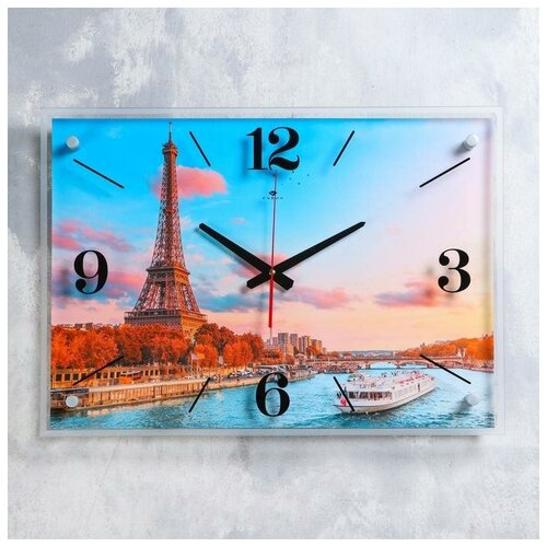 Часы настенные "Увидеть Париж" 40х56 см, плавный ход