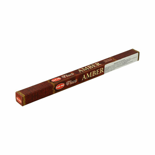 Hem Flora Masala Incense Sticks AMBER (Масала благовония янтарь (Амбер), Хем), уп. 8 палочек