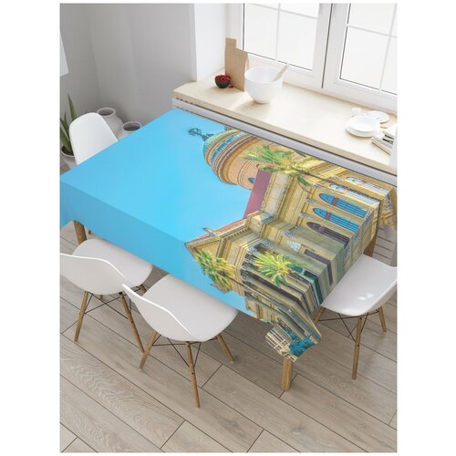 Скатерть прямоугольная JoyArty на кухонный стол "Архитектура Палермо" из оксфорда, 120x145 см