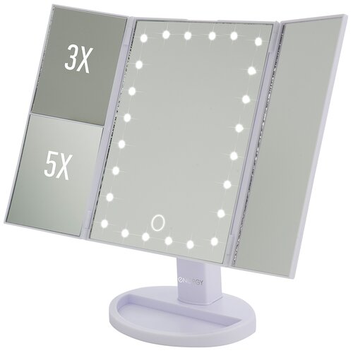 Energy Зеркало косметическое трехстворчатое EN-799Т Зеркало косметическое трехстворчатое EN-799Т с подсветкой, белый