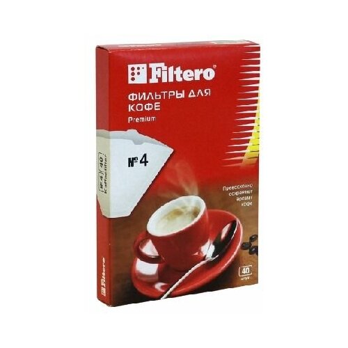 Акрис Фильтры для кофеварок FILTERO №4 белые (упак. 40шт)