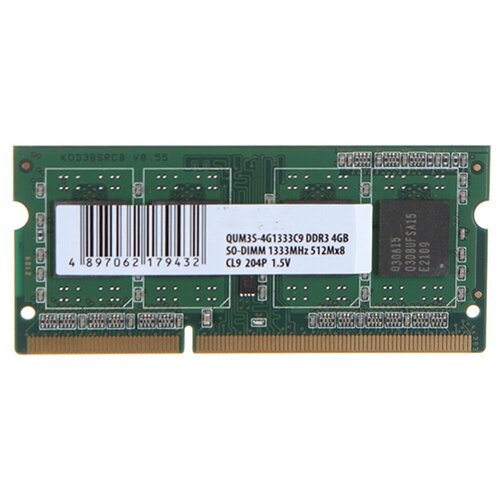 Модуль памяти Qumo 4GB DDR3 1333MHz DIMM 240pin CL9 QUM3U-4G1333K9R