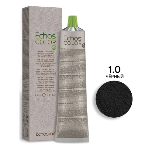 ECHOS LINE, ECHOS COLOR, Крем-краска №1.0 NEW, чёрный, 100 мл