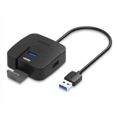 Концентратор Vention OTG USB 2.0/ USB 3.0 на 4 порта Черный - 1м. CHABF