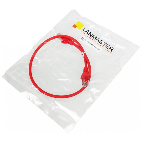 Кабель Патч-корд Lanmaster LAN-PC45/U5E-5.0-RD вилка RJ-45-вилка RJ-45 кат.5е 5м красный LSZH (уп:1шт)