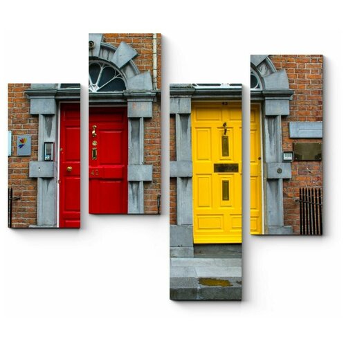 Модульная картина Красочные двери в Килкенни74x69