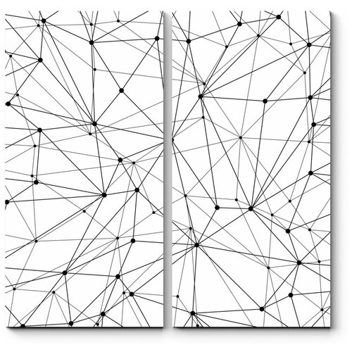 Модульная картина Точки и линии 60x60