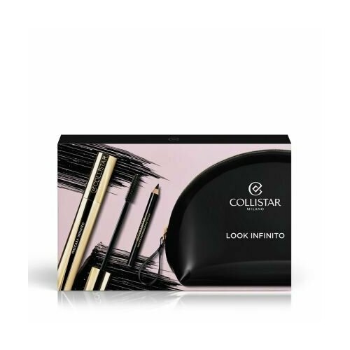 Collistar - Набор: Mascara Infinito No.00 - extra black 11 мл + Черный карандаш для глаз 0,8 г + Черная косметичка