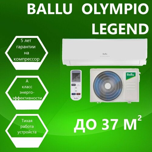 Не инверторная сплит система/ кондиционер Ballu Olympio Legend BSW-12HN1_24Y баллу