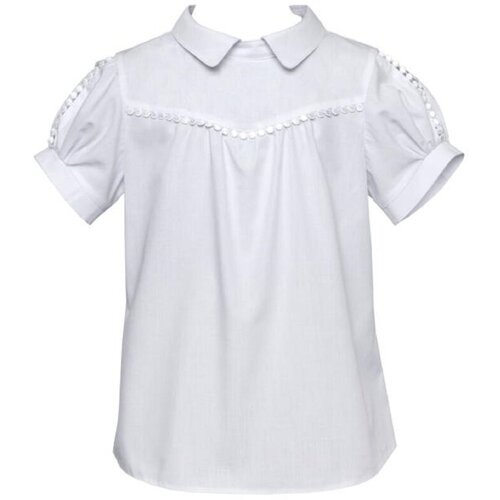 Школьная блуза SLY, размер 128, белый