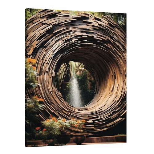 Интерьерная картина 50х70 "Деревянное пробуждение"
