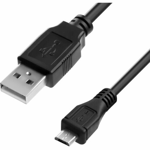 Кабель1.0m USB 2.0, AM/microB 5pin, черный 4PH -R90036
