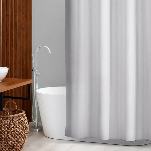 Штора для ванны «Классика», с люверсами, 180×180 см, полиэстер, цвет белый