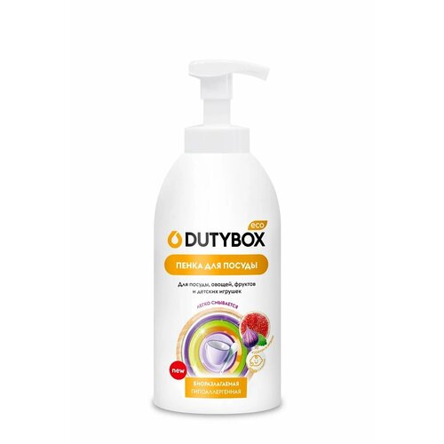 Средство для мытья посуды эко-пенка DUTYBOX 0.5 л Инжир и мелисса, жидкость для мытья овощей и фруктов