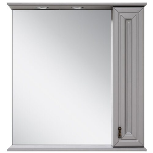Зеркало-шкаф MIsty Лувр 85 серый, правый