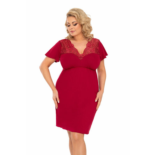 Сорочка  Donna, размер 5XL, бордовый, красный