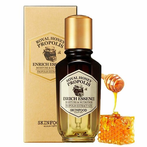 Skinfood Сыворотка для лица питательная Royal Honey Propolis Enrich Essence с прополисом, 50мл, Корейская косметика