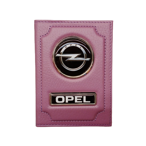Обложка для автодокументов Opel, розовый