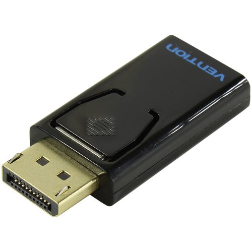 Vention Адаптер переходник для преобразования разъема DisplayPort 20M (папа) на разъем HDMI 19F (мама) для видеокарты к проектору, монитору арт. HBKB0