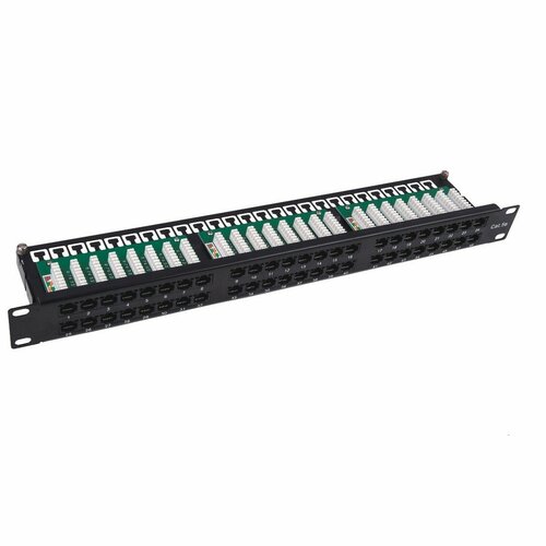 Neomax Патч-панель 19" NM-PP-1U48P-UC5E-D-105-BK 1U, 48 портов, кат.5E, UTP, Dual IDC, цвет черный