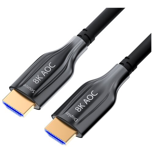 Кабель GCR HDMI-HDMI (GCR-AOC1), 50 м, 1 шт., черный