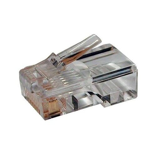 Разъем Hyperline RJ-45 (PLUG-8P8C-U-C5-100), 100 шт., прозрачный