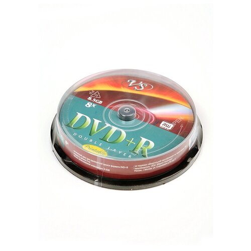 VS Диск DVD+R VS 8.5Gb 8x Cake Box, 10шт