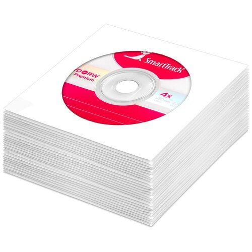 Перезаписываемый диск SmartTrack DVD-RW 4,7Gb 4x в бумажном конверте с окном, 25 шт.