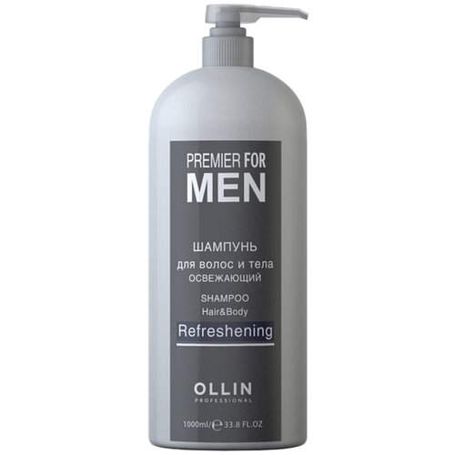 OLLIN Professional шампунь Premier for men освежающий, 1000 мл