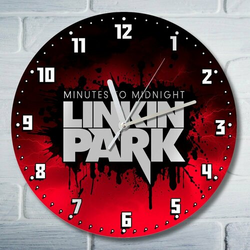 Настенные часы УФ "Linkin Park (Линкин Парк, музыка, рок, Честер, rock, Linkin Park, Chester Bennington) - 9003"