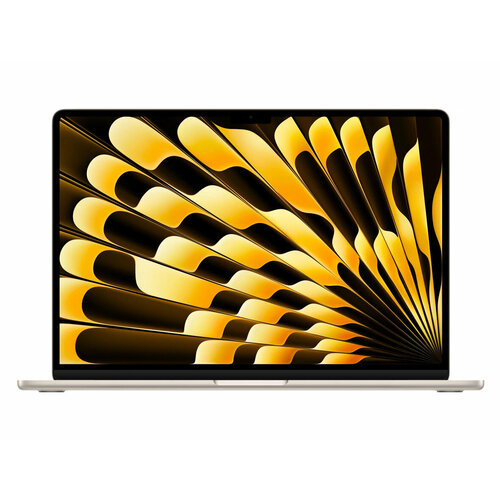 Ноутбук Apple MacBook Air 15 2024, 15.3" (2880x1864) Retina/Apple M3/8ГБ 256ГБ SSD/M3 10-core GPU/MacOS,)Starlight, Русская раскладка