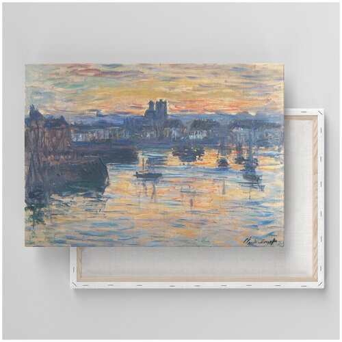 Картина на холсте с подрамником / Monet Claude - The Port of Dieppe, Evening, 1882 / Клод Моне