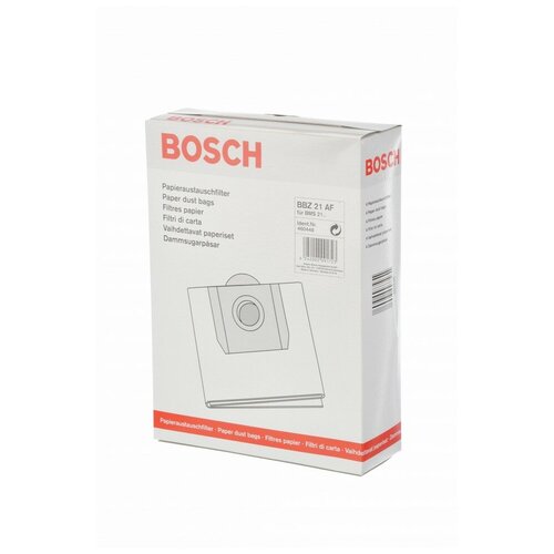 Бумажные мешки для пылесоса BOSCH 00460448 BMZ21AF для моделей BMS, тип "W" (4шт)