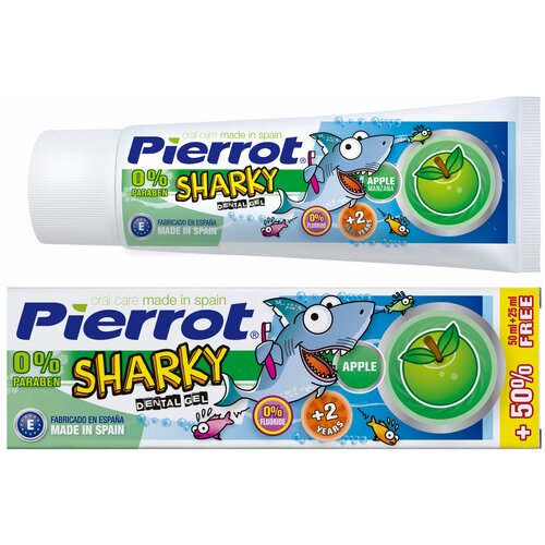Зубная паста Pierrot Sharky яблоко, 75 мл