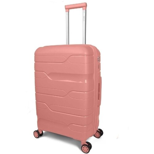 Умный чемодан Impreza, 95 л, размер L, коричневый, бежевый