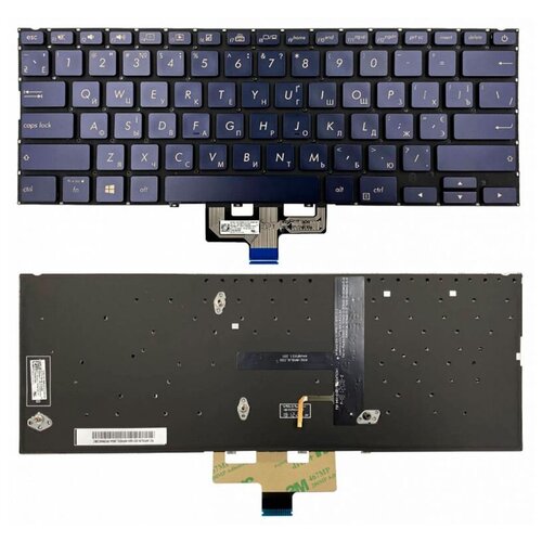 Клавиатура для Asus UX434FA Blue с подсветкой p/n: 0KN1-SZ1US13, 0KNB0-262GUS00, NSK-WR0BU