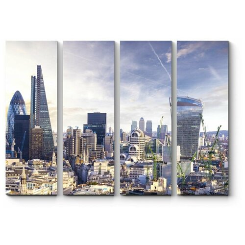 Модульная картина Сердце делового Лондона на закате 120x90