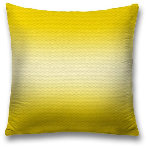 Наволочка декоративная на молнии, чехол на подушку JoyArty "Желтый переход" 45х45 см