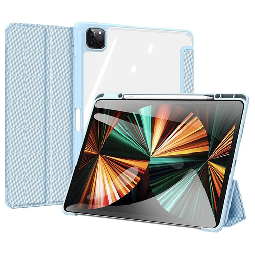 Чехол премиальный для Apple iPad Pro 12.9" / 2022 / 2021 / 2020 с местом для стилуса, голубой