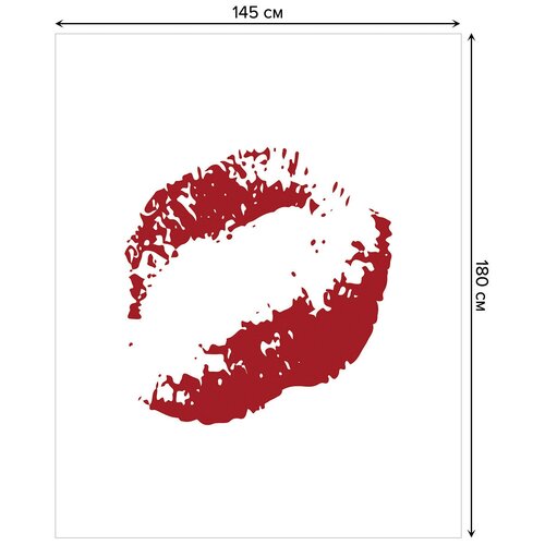 Скатерть прямоугольная JoyArty "Винтажный поцелуй" из сатена, 180x145 см