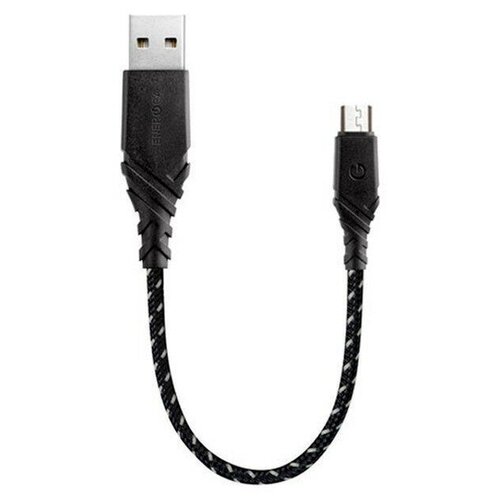 Кабель EnergEA NyloGlitz Micro-Usb Black 18cm