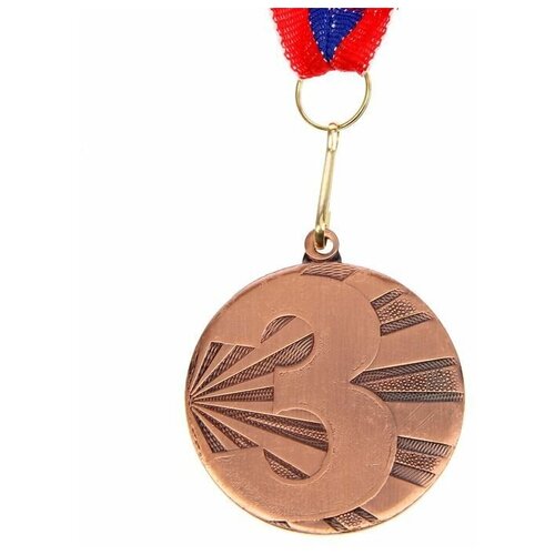 Медаль призовая, 3 место, бронза, d-4,5 см