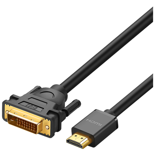 Кабель Ugreen HDMI - DVI-D (24+1), 30 AWG, OD 7.3 мм, 1080@60ц, 3 м (10136)